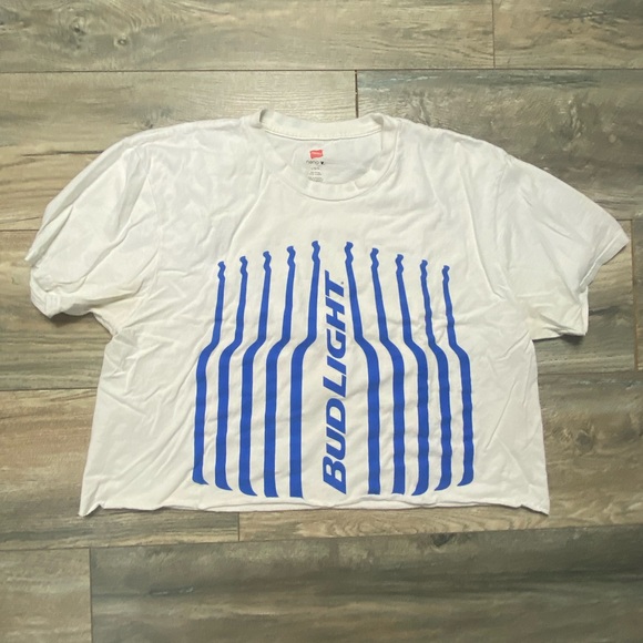 Hanes | Tops | Bud Light Cropped T | Poshmark